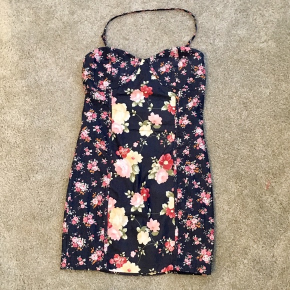Nikibiki | Dresses | Nwt Nikibiki Dark Floral Denim Mini Dress M | Poshmark